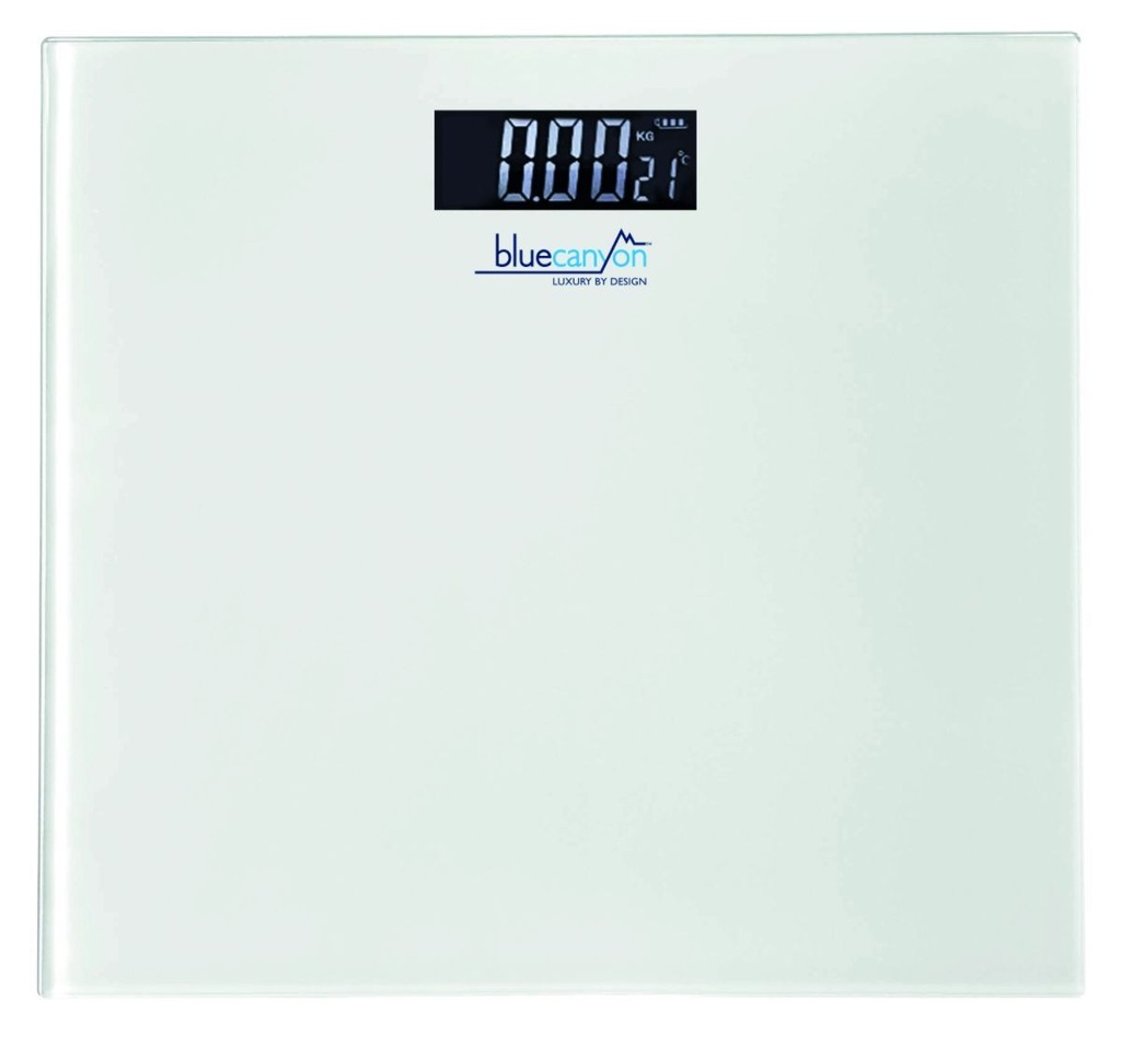 S Series Digital Bathroom Scales White | Blue Casa